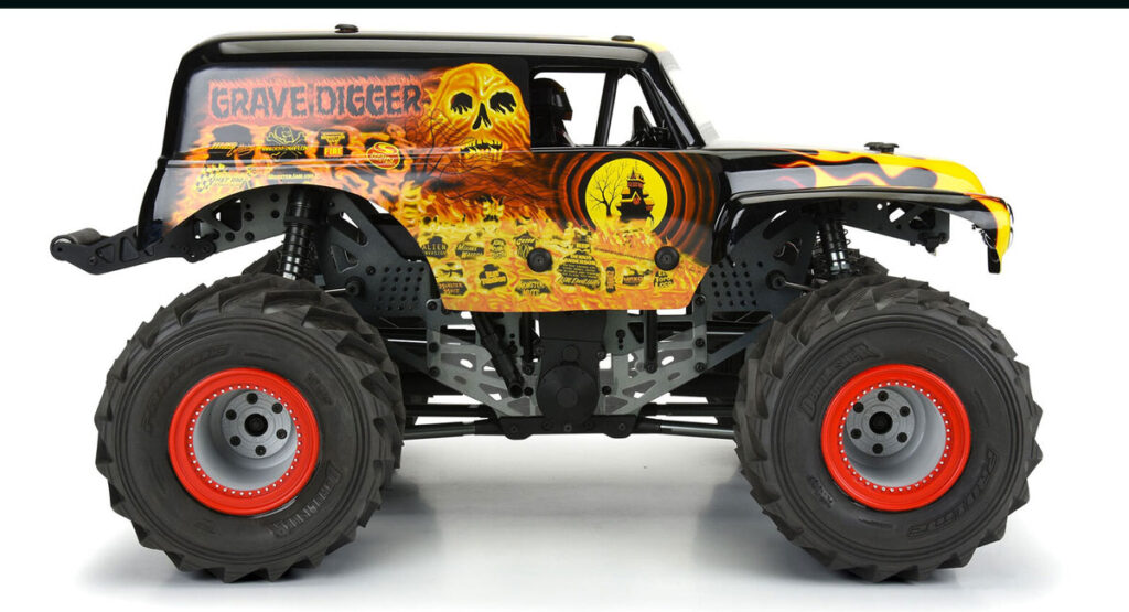 Pro-Line Grave Digger Bodies - Fire (Red) and Ice (Blue)